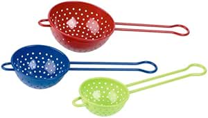 Amazon.com: Progressive International Set of 3 Mini Strainers, Blue ...