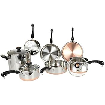 Amazon.com: Revere 10 Piece Copper Bottom Cookware Set: Revere Ware ...