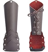 Amazon.com: GelConnie Leather Gauntlet Wristband Medieval Bracers ...