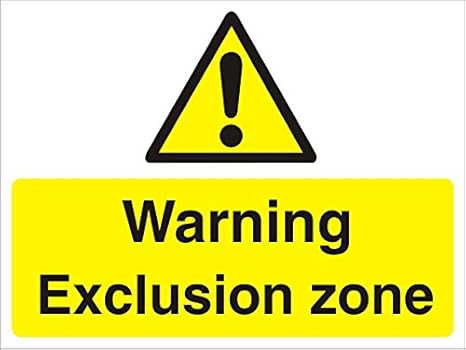 Seco Warning Exclusion Zone Sign, 400mm x 300mm - 4mm Fluted Board ...