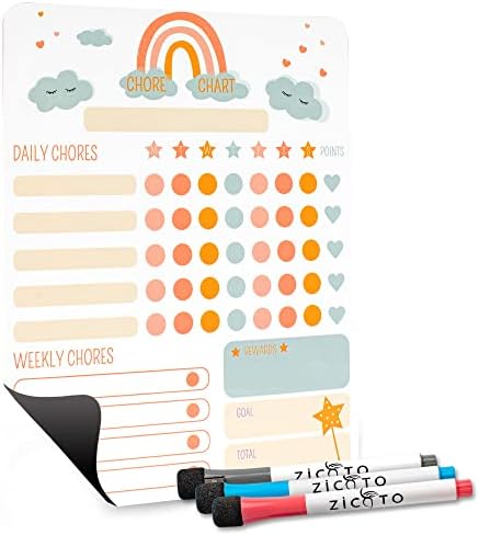 Magnetic Dry Erase Chore Chart for Kids - Perfect to Motivate Your Kids ...