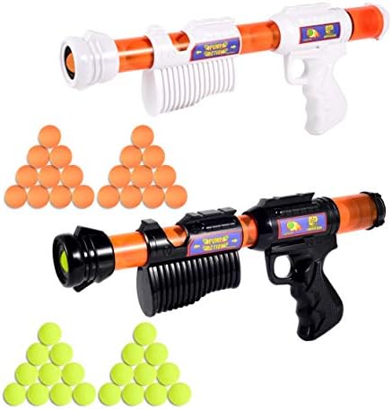 GamePath 2 pcs Power Popper Gun Dual Battle Pack Foam Ball Play Guns ...