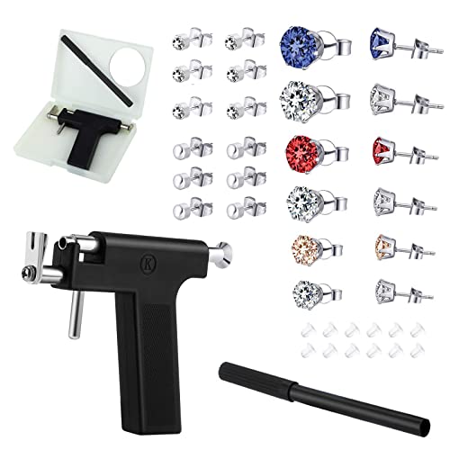 Ear Piercing Gun Y-Childheart Reusable Ear Piercing Kit with 12 Pairs ...