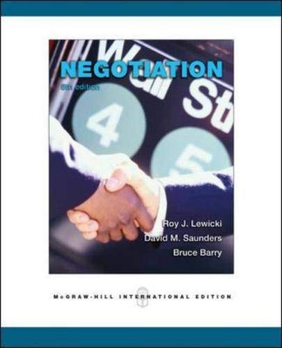 Negotiation: Roy J. Lewicki: 9780071244602: Amazon.com: Books