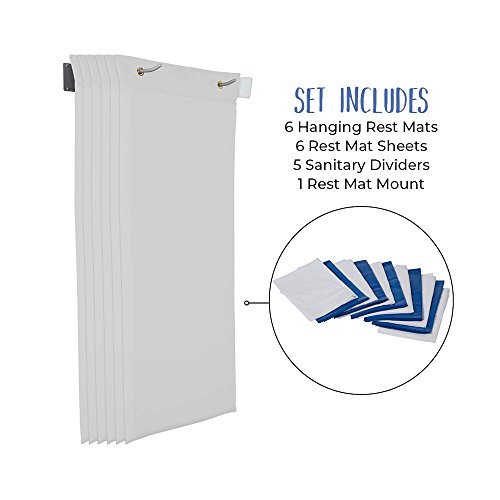 ECR4Kids SoftZone Hanging Rest Mat Set with Wall Mount, Sheets and ...