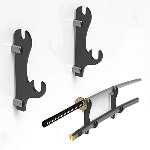 WANLIAN Sword Stand, Sword Hook, Acrylic Two-Layer Wall Mounted Samurai ...
