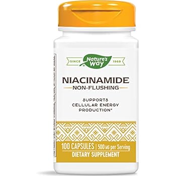 Amazon.com: B3 Nicotinamide 500 mg 100 Caps 2 Pack - Natural Flush-Free Vitamin Formula | Gluten ...