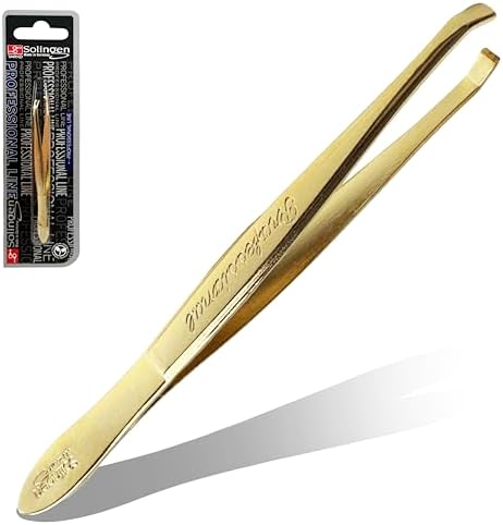 Solingen Tweezers for Eyebrows | Slanted Tip | Professional Stainless ...