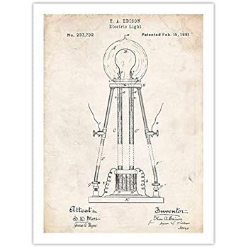 Amazon.com: Thomas Edison Light Bulb Invention 18x24 Poster: Posters ...