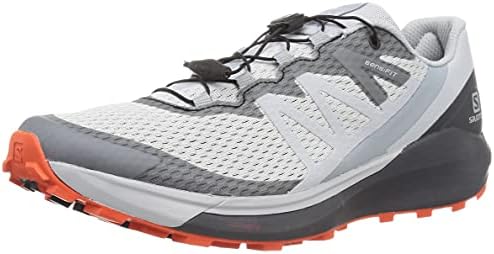 Salomon Men's Sense Ride 4 Running Shoes Trail, Pearl Blue/Ebony/Red ...