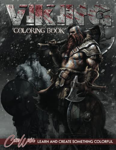 Viking Coloring Book: 30 Fantasy Illustration Colouring Pages With ...
