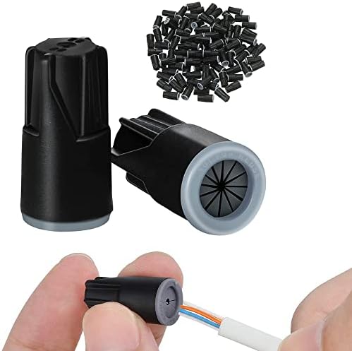 ELECDON Waterproof Wire Connectors, 100Pcs Waterproof Wire Nuts Grease ...