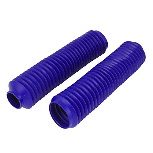 Motorcycle Blue Rubber Front Shock Absorber Protection Dust Cover Pair