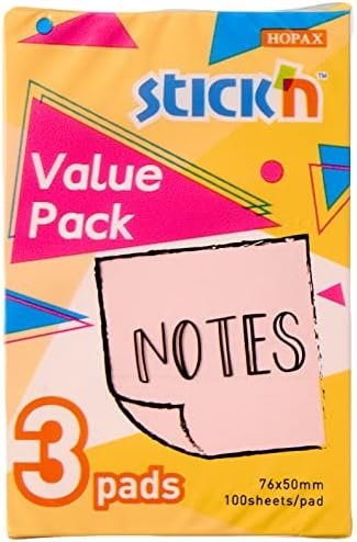 HOPAX STICK'N Sticky Notes, 100 Sheets, 3 Pieces - Multi Color price in ...