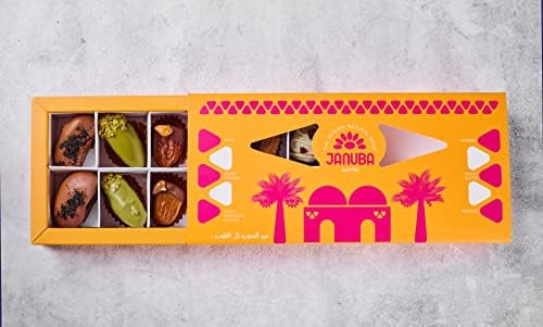 Januba Dates Assorted Flavors (12 pieces) - جنوبة تمر متنوع ممتاز price ...
