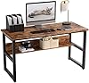 IRONCK Industrial Computer Desk 47" with Bookshelf, Office Desk ...