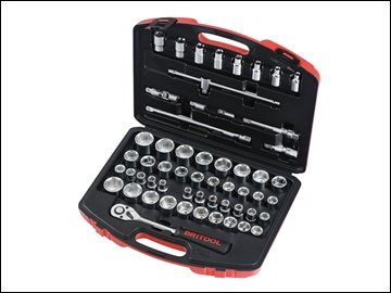 Britool 748274 Socket Set 56 Piece A/F / Metric 1/2in Drive: Amazon.co ...