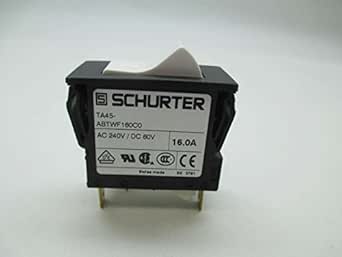 NEW SCHURTER TA45-ABTWF160C0 ROCKER SWITCH 240V-AC 16A D385879: Amazon ...