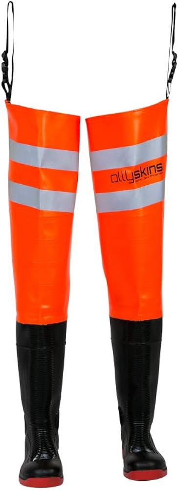Ollyskins 2628 Hi-Vis Wader Safety Thigh, HV Orange : Amazon.co.uk: DIY ...