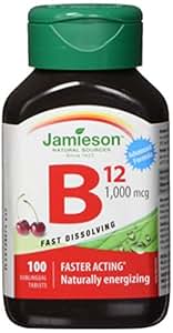 Jamieson Vitamin B12 1,000 mcg (Methylcobalamin) Sublingual Tablets ...