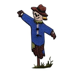 Amazon.com: ID 1388 Happy Scarecrow Patch Fall Farm Field Embroidered ...