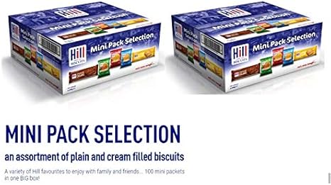 Hill Biscuits Mini Packs 2 Boxes (Each Containing 100 x 3-Packs) 200 ...