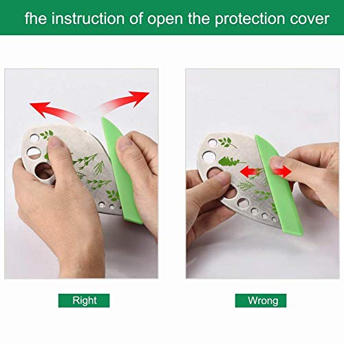 Herb Leaf Stripper with Chopper, Stainless Steel Vegetable Stem Scraper ...
