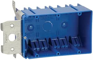 Carlon B349ADJ Outlet Box, New Work, 3 Gang, 5-13/16-Inch Length by 3-5 ...