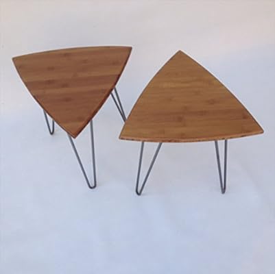 Pair of Guitar Pick Side Tables Mid Century Modern Triangle Shaped End ...