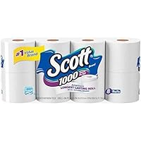 Amazon.com : Scott 1000 Sheets Per Roll, 8 Toilet Paper Rolls, Bath Tissue : Health & Household