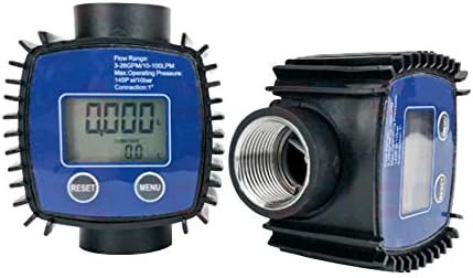 482131 Digital Pump Flow Meter Fuel Diesel Kerosene Line Pipe Counter ...