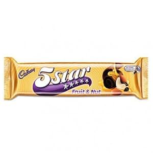 Amazon.com : Five 5 star Fruit & Nut cadbury bar : Candy And Chocolate ...