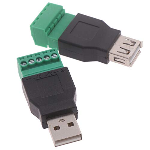 Mua VizGiz 2 Pack USB Terminal Block Adapter USB2.0 Type A Male Female ...