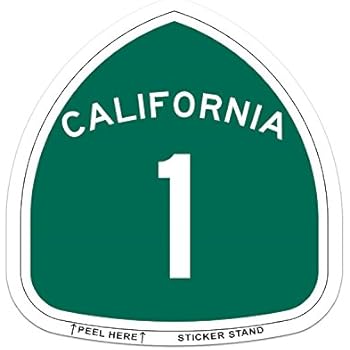 Amazon.com: California Pacific Coast Highway PCH 1 Sign Sticker: Automotive