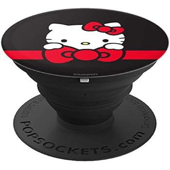 Amazon.com: Hello Kitty Pink Bow - PopSockets Grip and Stand for Phones ...