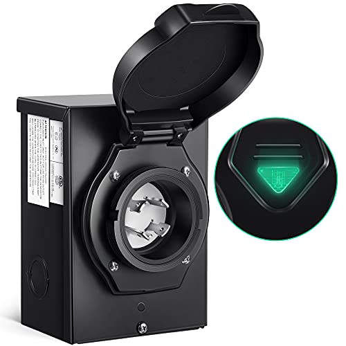 30 Amp Generator Power Inlet Box, NEMA 4R Power Inlet Box, NEMA L14 ...