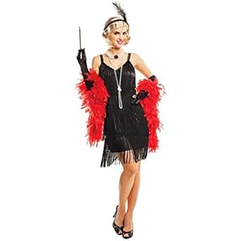 Amazon.com: Hollywood Flapper Adult Costume Black - Small: Clothing