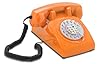 Orange Rotary Retro Phone with Popart Dial Inlay/Old Fashioned Dial ...