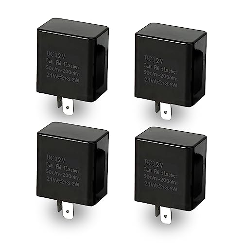 Sodcay Pack-4 LED Flasher Relay, 2 Pin Hazard Warn Flash Relay, 12V ...