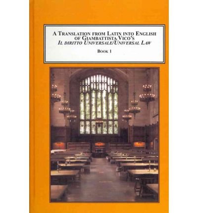 Amazon.com: A Translation from Latin into English of Giambattista Vico ...