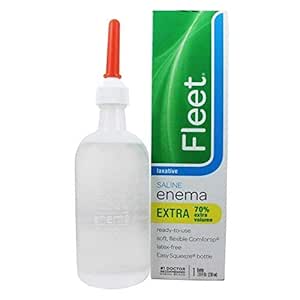 Amazon.com: Fleet Enema, Ready-to-Use Saline Laxative 7.8 fl oz, Pack ...