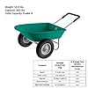 2-Wheeled Garden Wheelbarrow â€œ Large Capacity Rolling Utility Dump ...