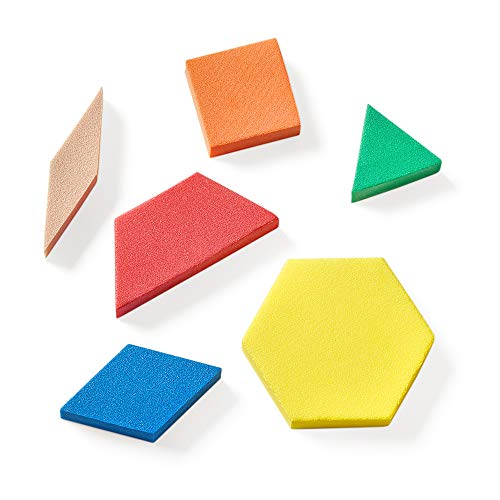 hand2mind Foam Plastic Pattern Blocks for Kids, Shapes for Kindergarten ...