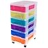 Really Useful Plastic Drawer Storage Unit 6X7 Litre Clear/Rainbow ...
