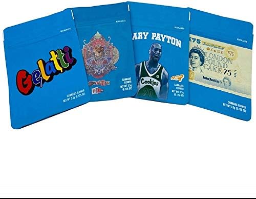 100 Pack Cookies Mylar Bags 3.5g Smellproof Ziplock Resealable Heatseal ...