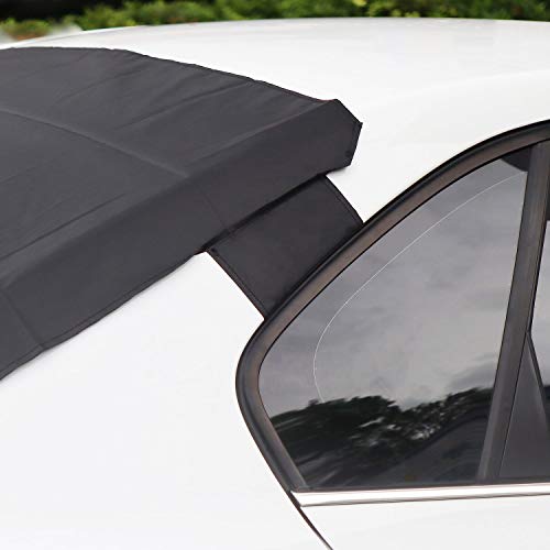 Amayrose Car Rear Windshield Snow Ice Cover Protector with Flaps, Rear ...
