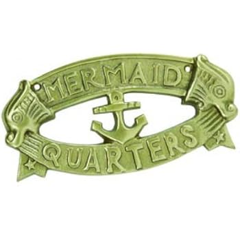 Amazon.com: Brass Crew's Quarters Door Sign - Nautical Brass Signs ...