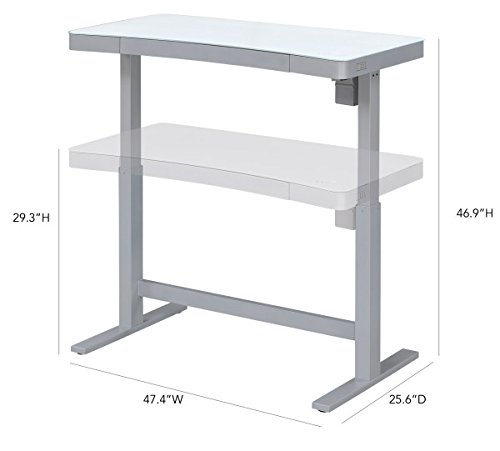 Office Products BellO Electric Adjustable Height Standing Desk White ...