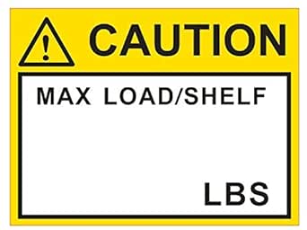 25 Pcs Warehouse Pallet Rack Capacity Label, 3×4″ (76.2×101.6mm ...