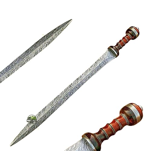 Handmade Damascus Gladius Sword, 30” Damascus Roman Gladius Sword with ...